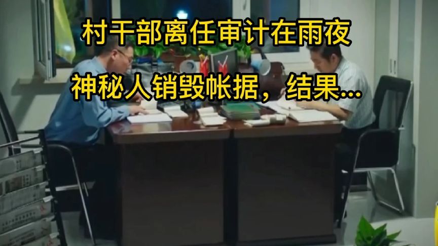 村干部离任审计神秘人沉雨夜销毁帐据,结果.