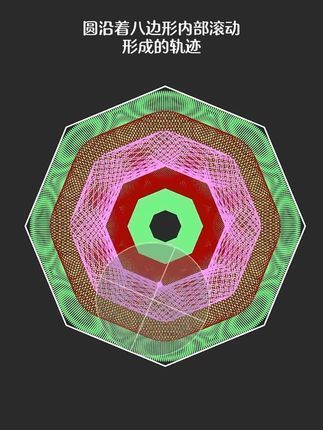 圆沿着八边形内部滚动形成的轨迹。#解压 #几何图形