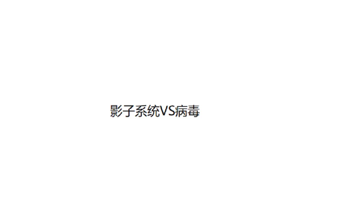 影子系统VS各种病毒,谁会赢?
