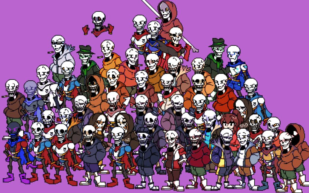 【超多AU Papyrus像素画 合集】[UT同人像素绘画]各个AU的Papyrus...