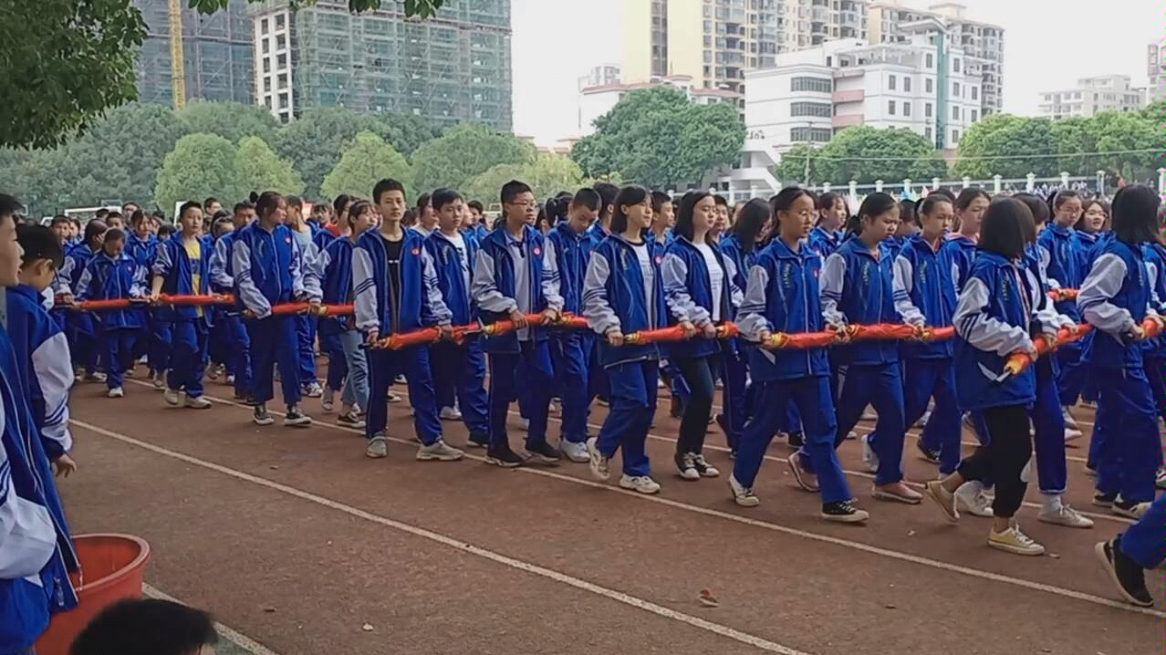 湖南初中运动会开幕式现场