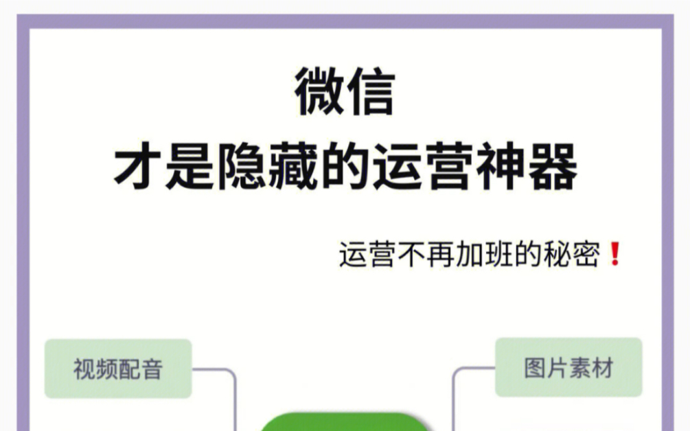 微信隐藏的运营功能,不用是在浪费了