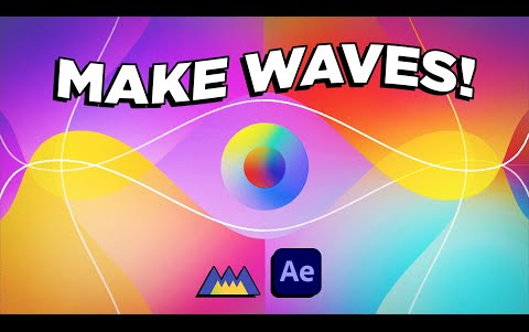 【AE教程|油管搬运|MG动画】使用形状图层创建一个复杂的波浪动画