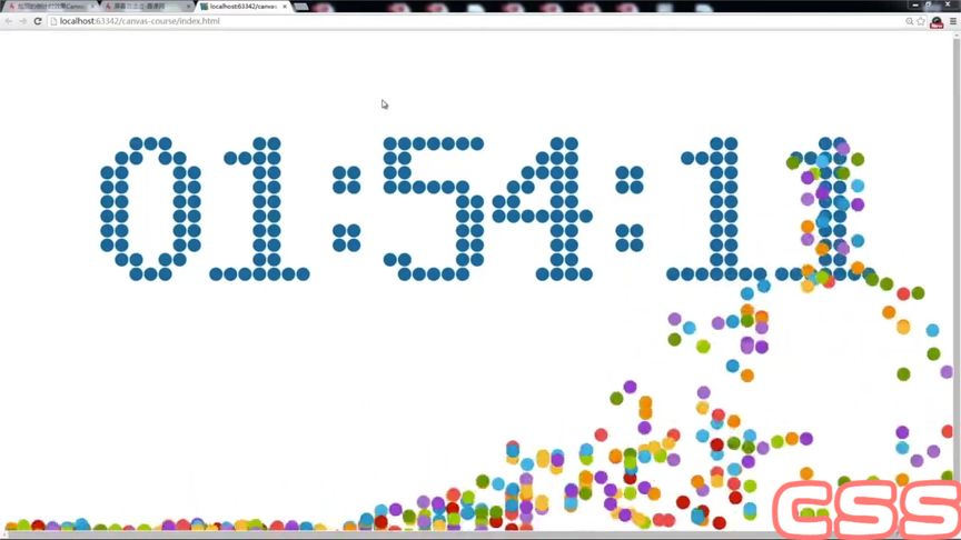 1.14 优化canvas绚丽时钟之从倒计时修改为时钟效果 html css js