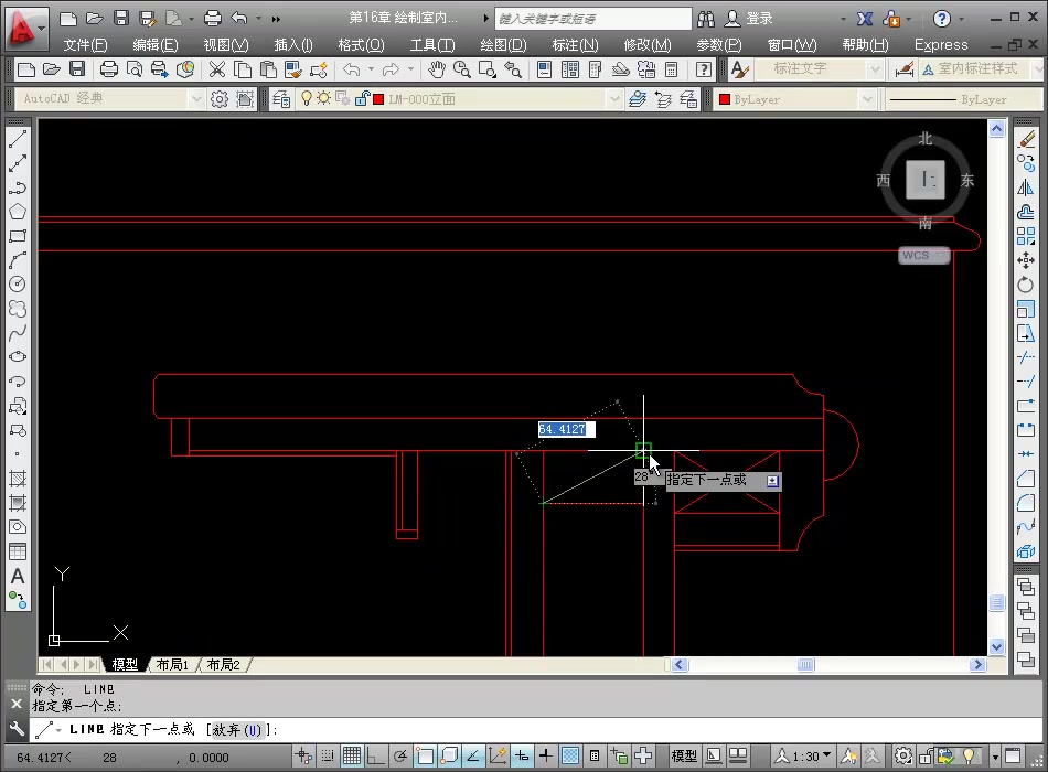 CAD室内设计:16.2 绘制吧台剖面图和大样图