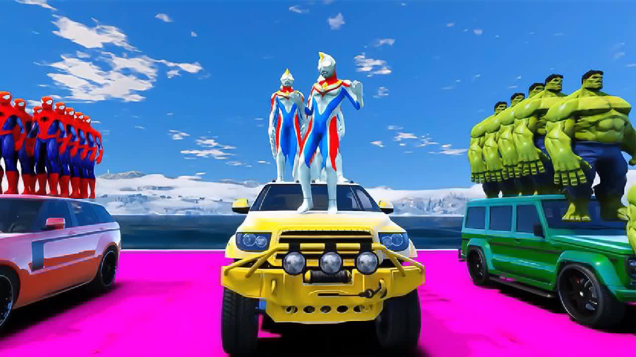 绿巨人的汽车真是太笨重了,还没到第二关,就被淘汰了!