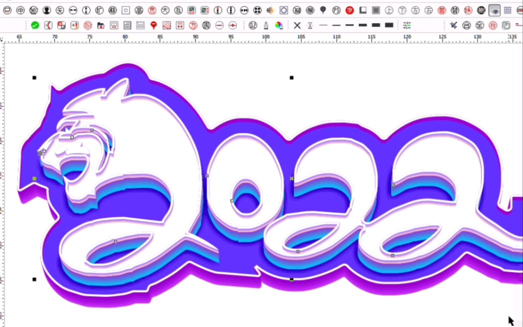 CDR2022新功能一键截图生成立体字