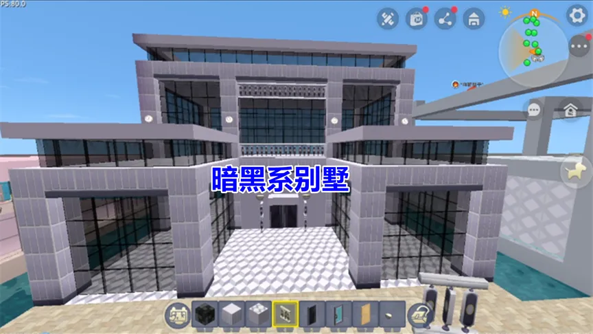 迷你世界:涓涓建暗黑系别墅,两个马桶一个浴缸,大厨房可做饭