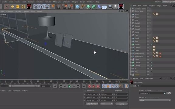 C4D物体对象放置插件 C4DZone Place Object v2.1.0 For Cinema 4D ...