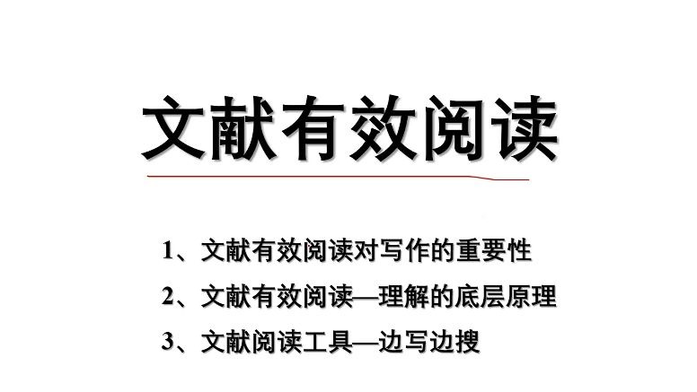 文献有效阅读-边写边搜