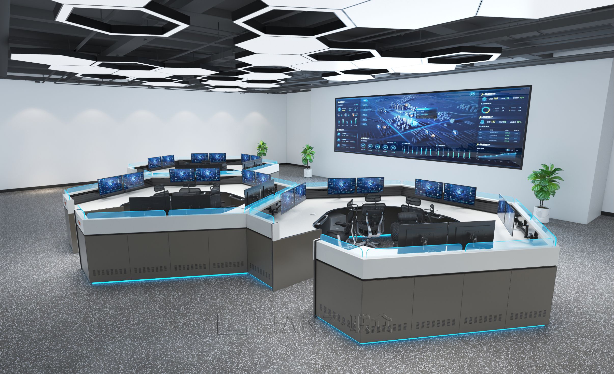 北京联众控制台 | 某钢铁集团生产数据监控中心