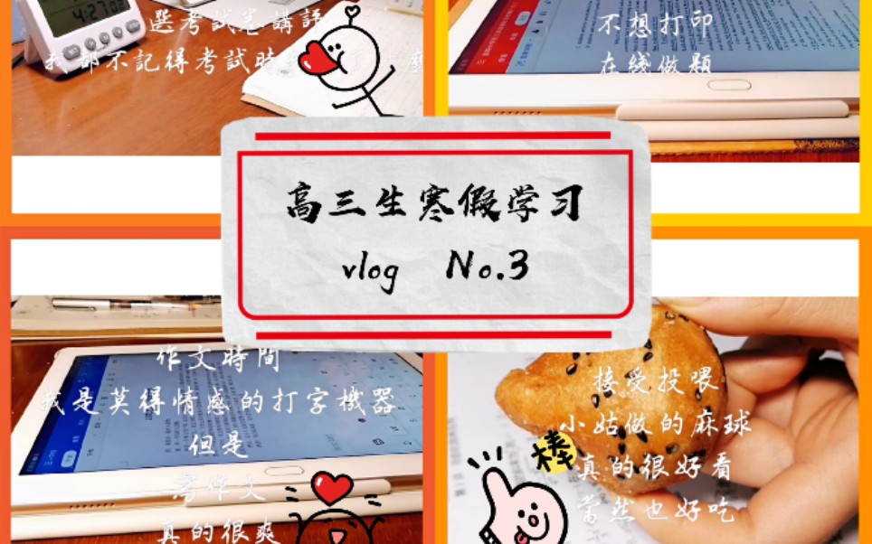 高三生寒假学习vlog/间歇性踌躇满志,持续性混吃等死/不能再继续下去...