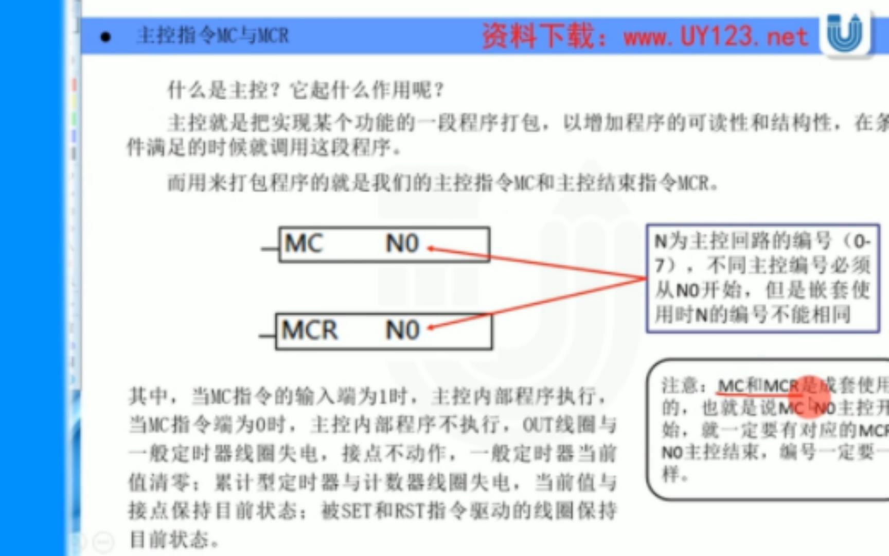 51 主控指令MC与MCR