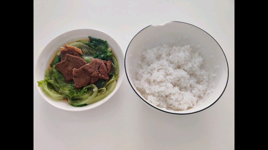 【生活记录】如何用微波炉蒸米饭的傻瓜教程/猪扒生菜米饭