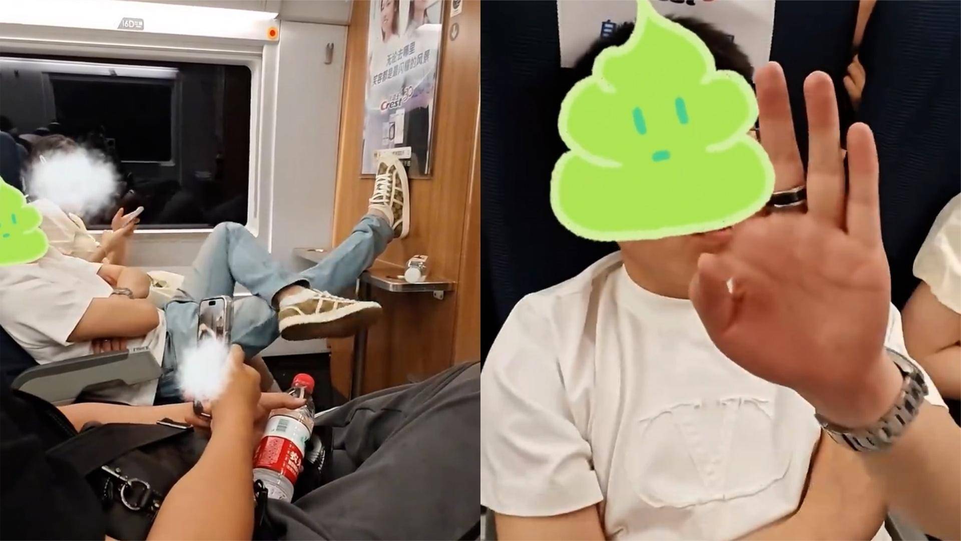 女生高铁上被同座大哥骚扰,男子挺身而出阻止!