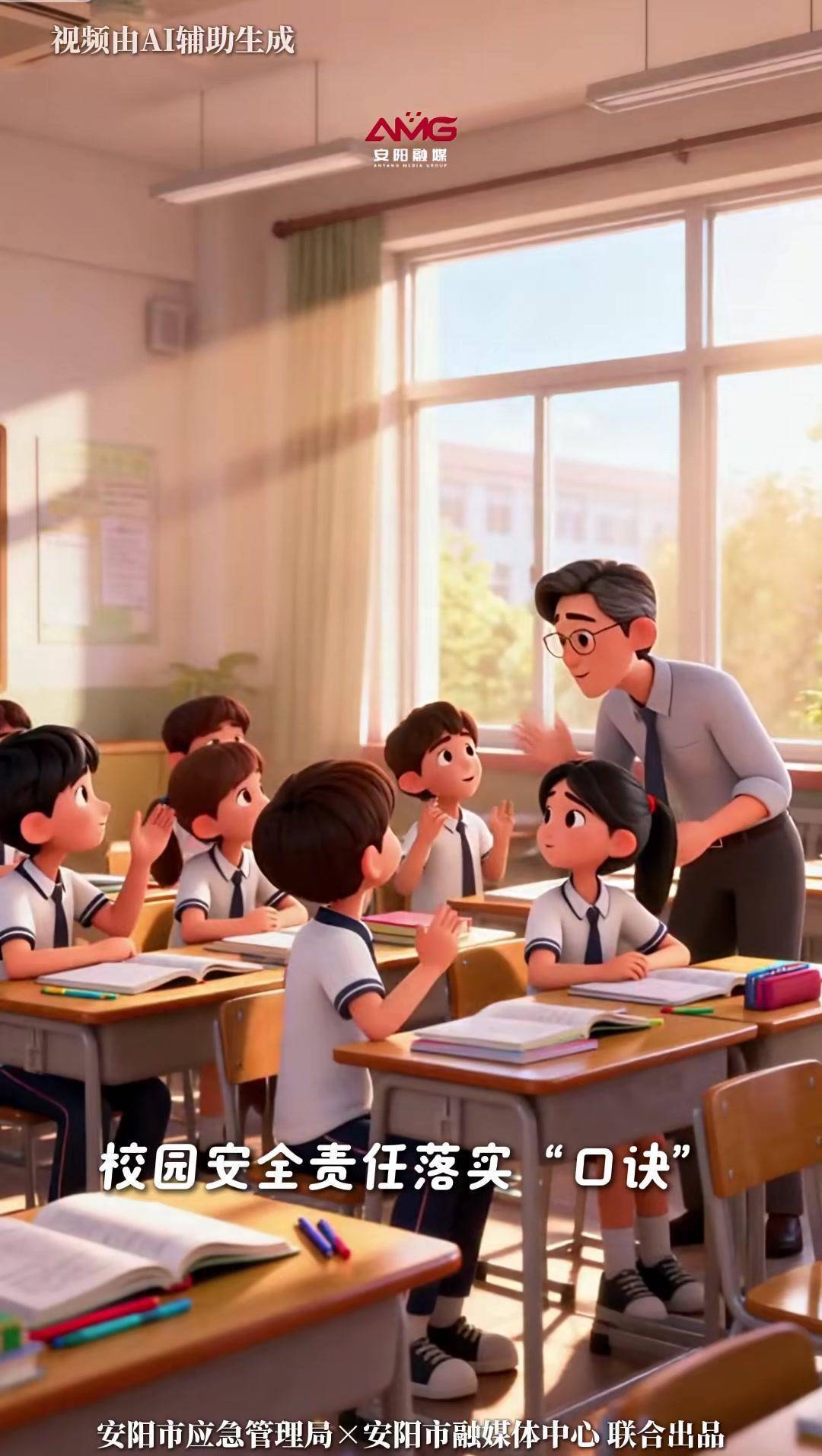 #AMG特别策划#AI主播说安全#安全责任落实口诀丨校园安全责任落实"...