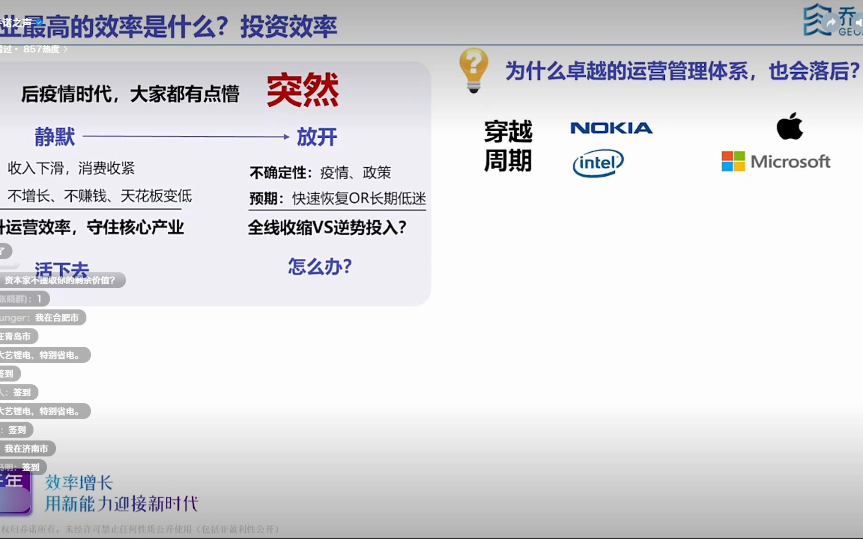 【2023年效率主题系列课程】第一课:投资效率-效率源于做正确的事
