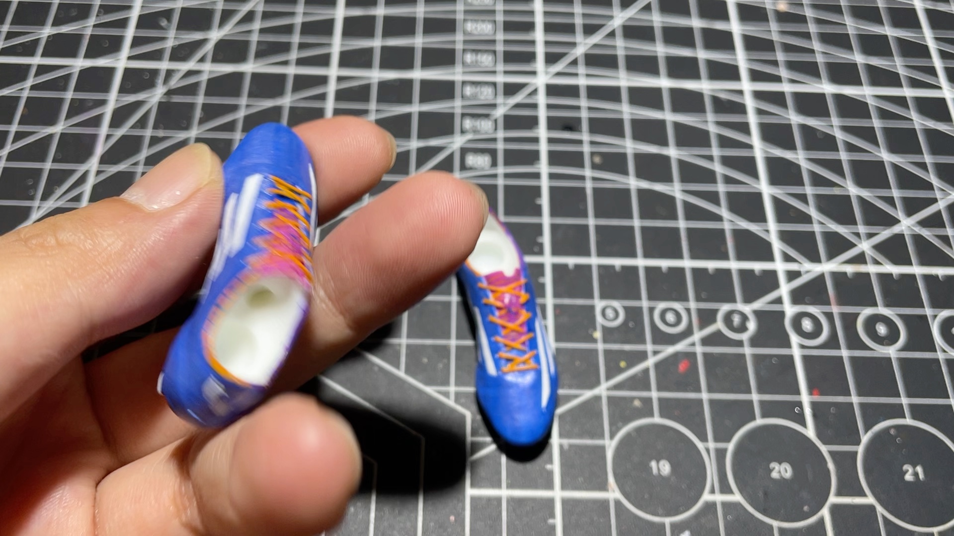 1:6兵人足球鞋 模型 梅西f50 配色