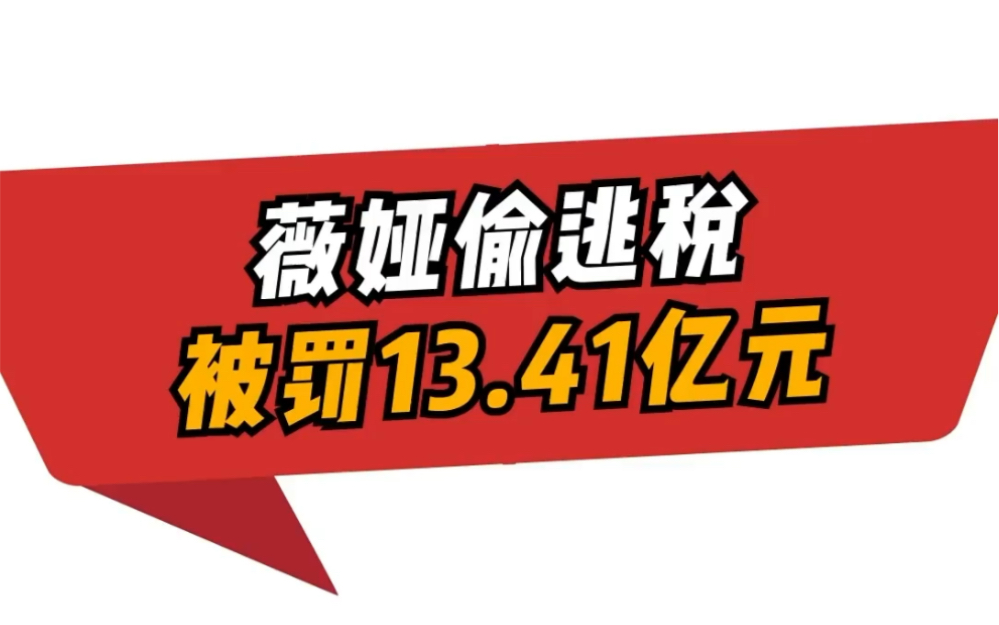 薇娅偷逃税被罚!13.14亿,那是什么概念?