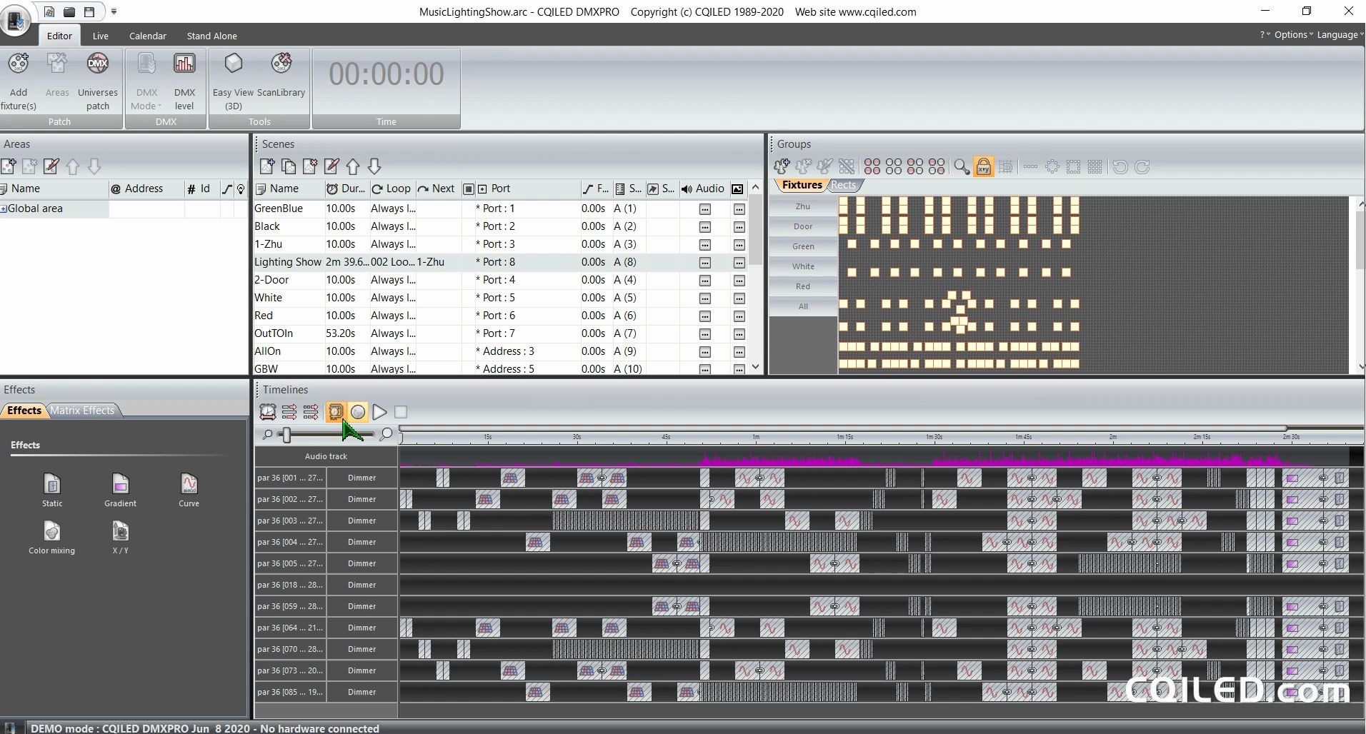 DMXPRO视频-编写LED音乐灯光秀,声光电同步