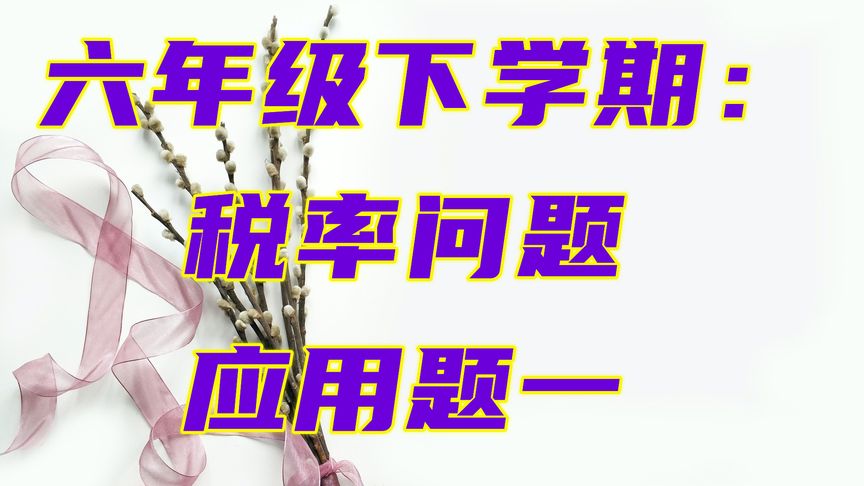 六年级下学期税率问题应用题一