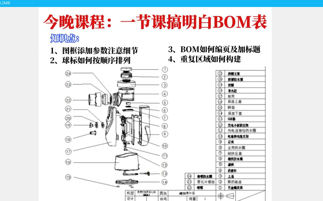 Proe/Creo一节课让你搞懂BOM表制作