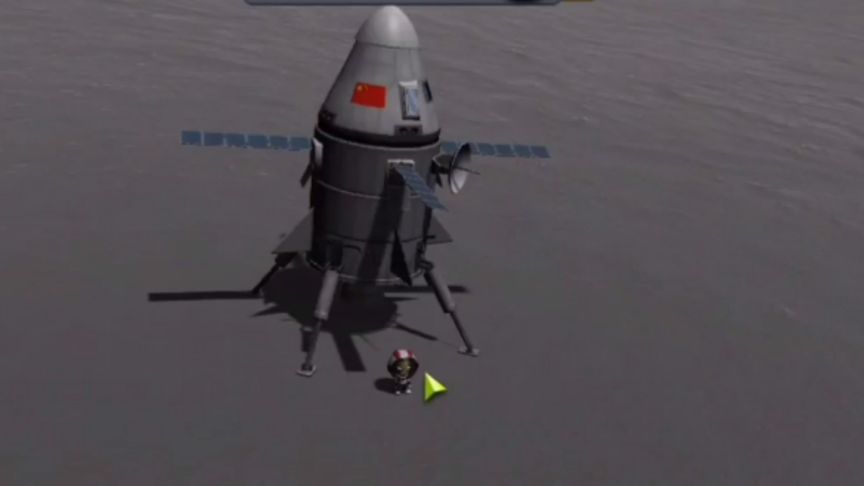 坎巴拉太空计划:模拟新一代载人飞船成功登月并成功返回地球