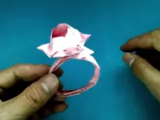 折纸王子教你折玫瑰戒指 蔷薇戒指
