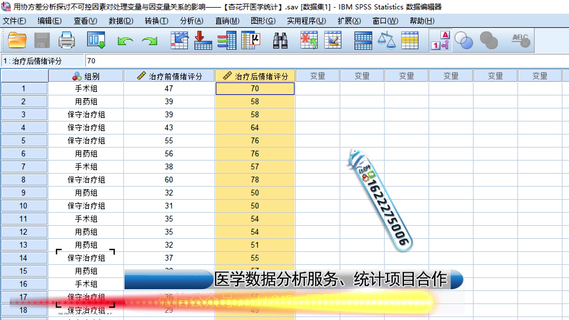 用SPSS协方差分析研究不可控因素对处理变量与因变量关系的影响—...