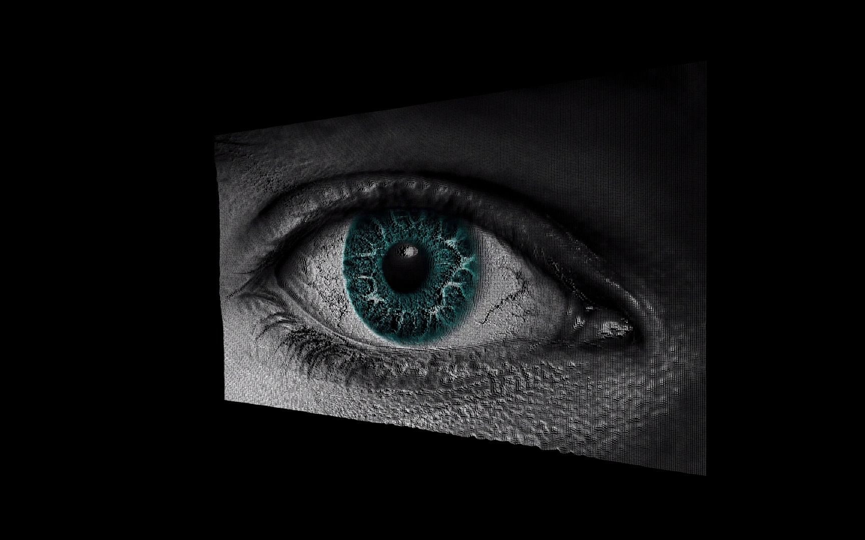 【Processing】成品 - P3D 點狀畫 + sin 震盪 + 座標旋轉