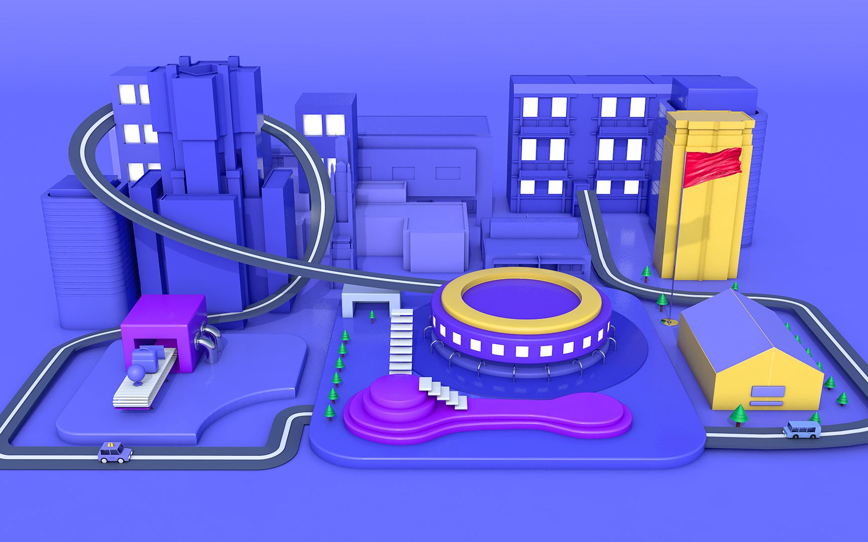 C4D电商场景海报制作02