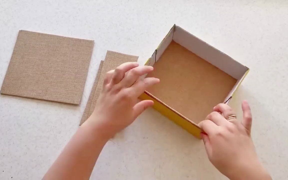 鞋盒再利用,制作收纳盒 DIY手工 生活小妙招