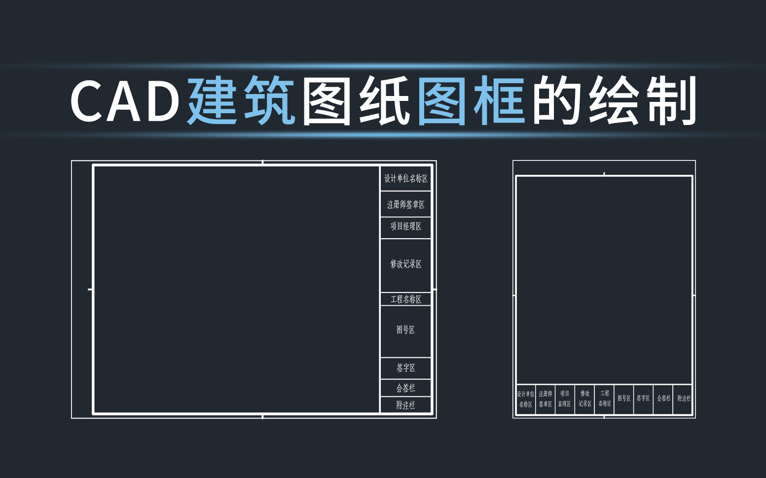 CAD建筑图纸图框、标题栏的绘制及相关规范
