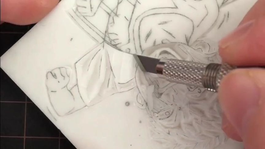 橡皮章雕刻游戏人物教程