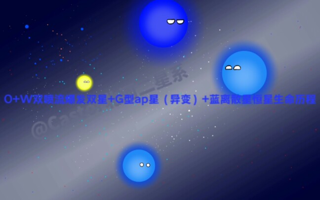 O+W双喷流爆发双星+G型ap星(异变)+蓝离散星恒星生命历程