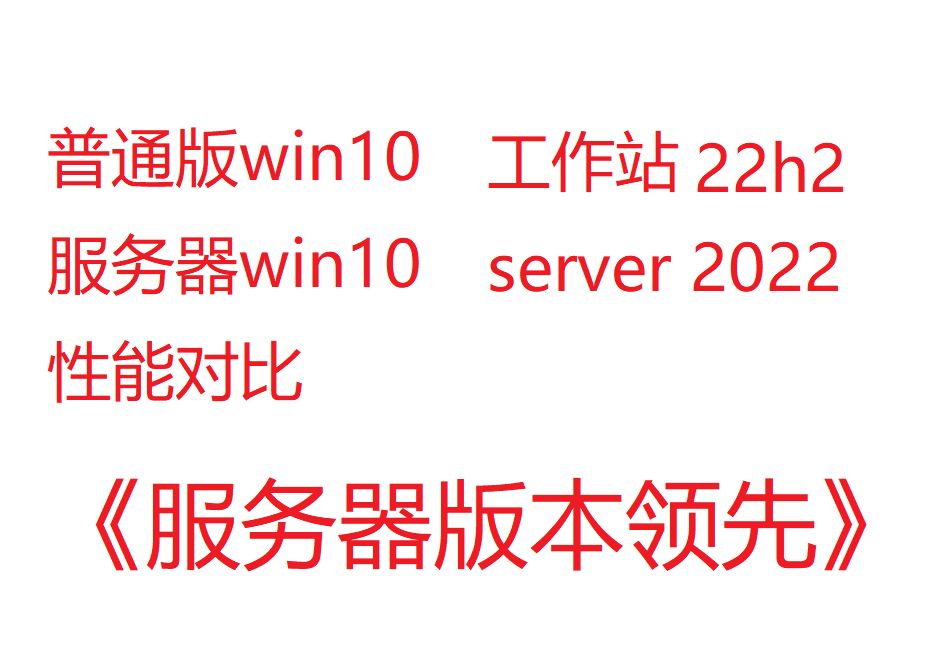 普通win10最强版本 VS 服务器win10版本