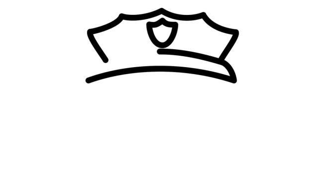 简笔画:警察叔叔彩笔绘画