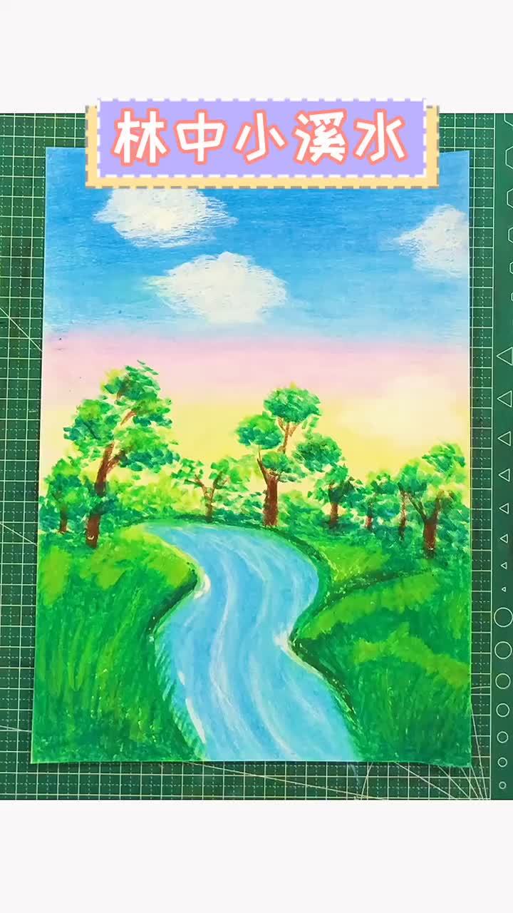 .b>油画棒绘画教程油画棒风景