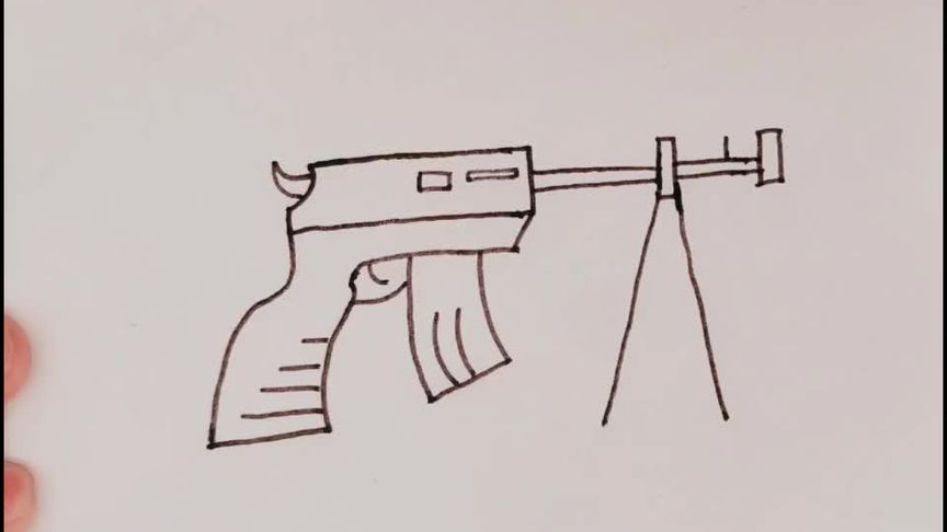 画机关枪#育儿简笔画 #每日一画 #简笔画教程