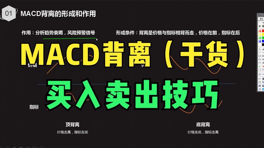 MACD背离高级用法,K线图买入和卖出技巧