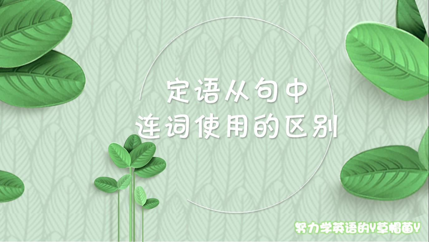 定语从句中连词使用的区别