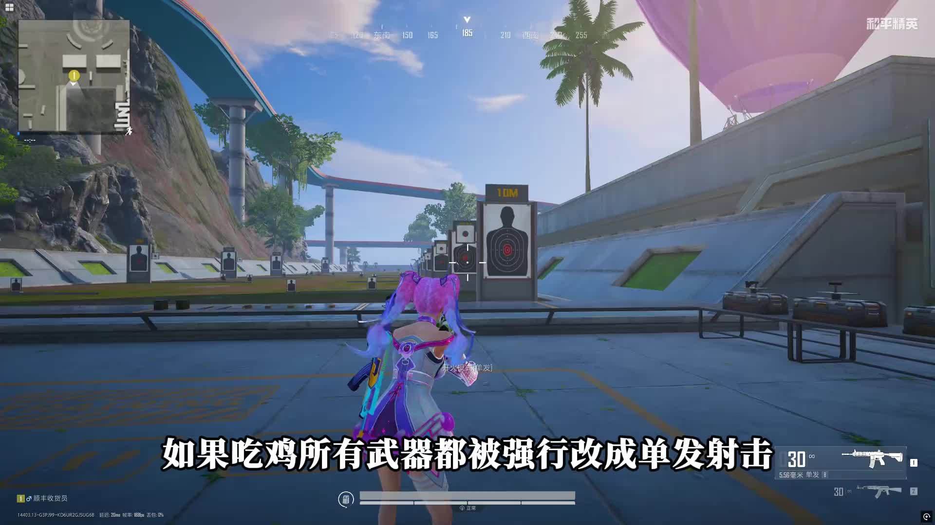 如果武器都被强行改成单发射击,会变成啥样? #和平精英PC模拟器 #...