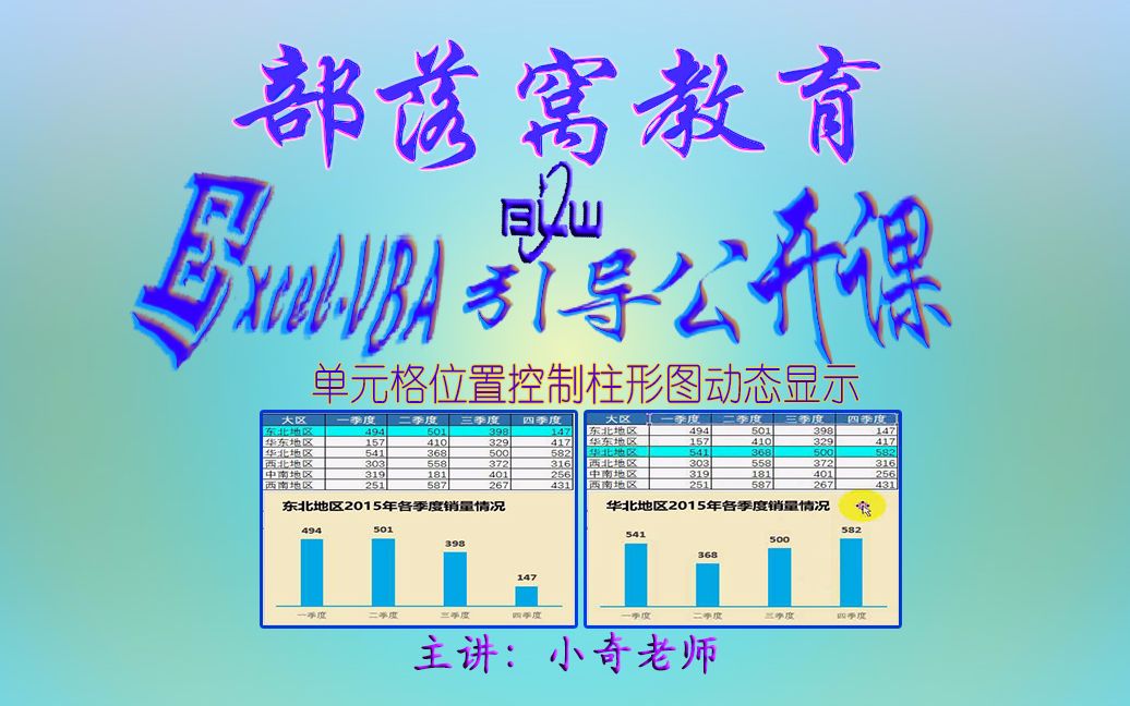VBA制作动态图表视频:单元格位置控制柱形图动态显示