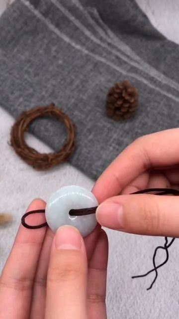 平安扣简单的编法教程|常用项链绳绳结教学DIY手工吊坠玉石翡翠首饰