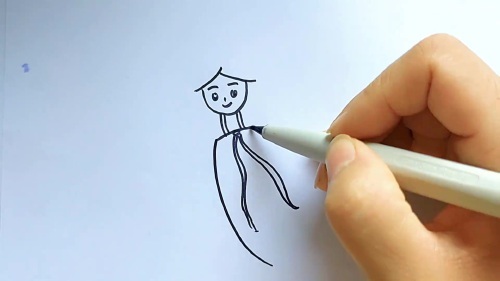 这个嫦娥怎么样?创意简笔画,儿童画,少儿创意美术,中秋简笔画