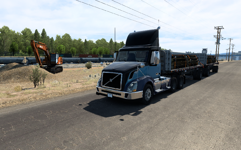 美洲卡车模拟-沃尔沃VNL300怀俄明州运输导轨