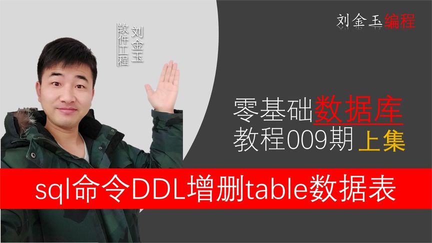 零基础数据库教程009期(上集) 常用数据类型和sql创建删除表