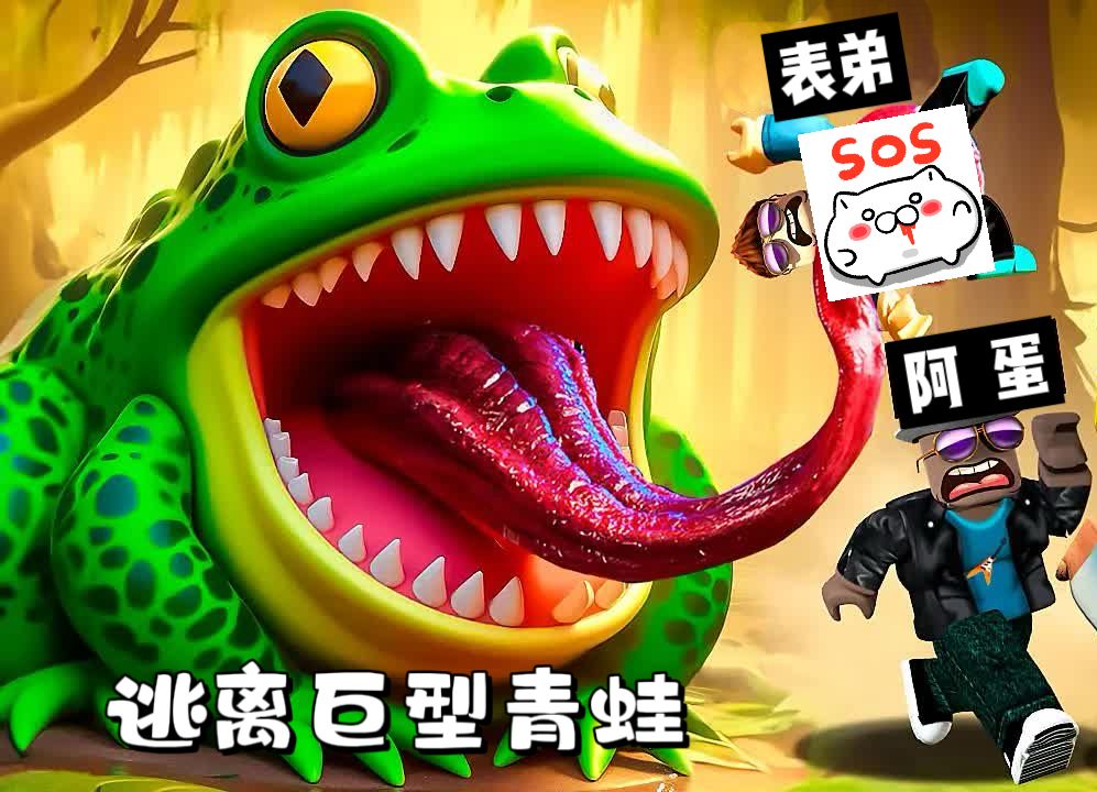 罗布乐思:逃离巨型青蛙的追捕,铁憨憨三人能否顺利到达终点?_哔哩...