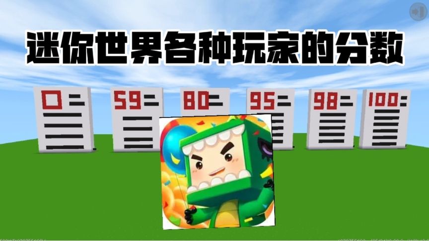 迷你世界:盘点迷你世界各种玩家的分数!