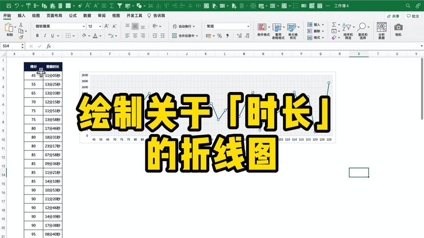 【Excel技巧】如何绘制关于时长的折线图